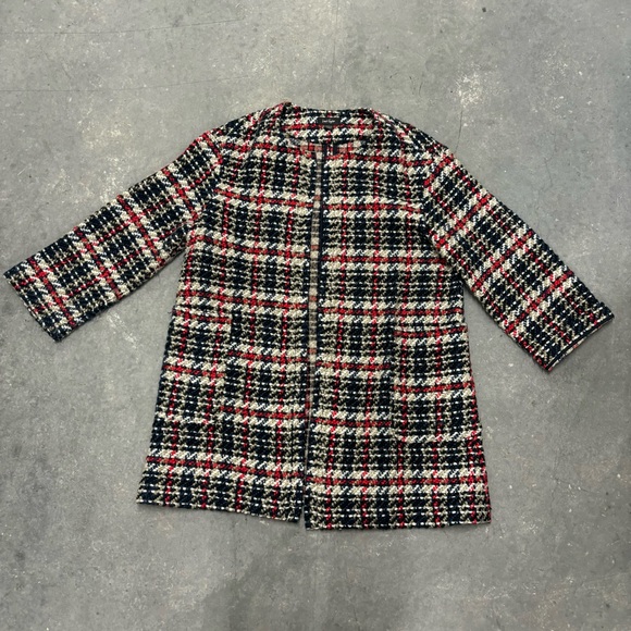Lord & Taylor | Jackets & Coats | Lord Taylor Wool Blend Tweed Plaid ...